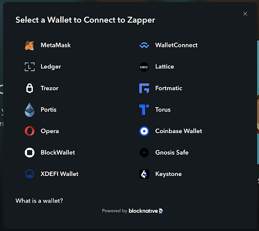 How do I connect a wallet to Zapper? – Zapper